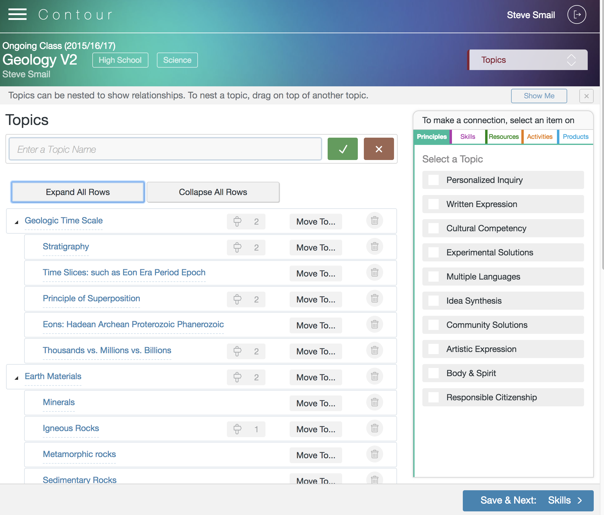 Curriculum Data Collection – Contour: Curriculum Mapping & Visualization
